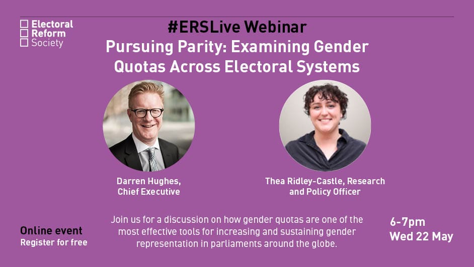 #ERSLive – Pursuing Parity: Examining Gender Quotas Across Electoral ...